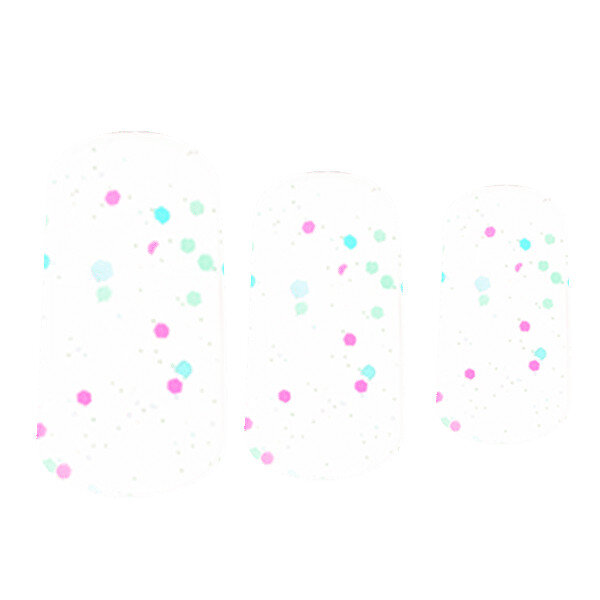 Semi-Cured Gel Nails | Sprinkle Glow Snow by LA-BEK NAILS