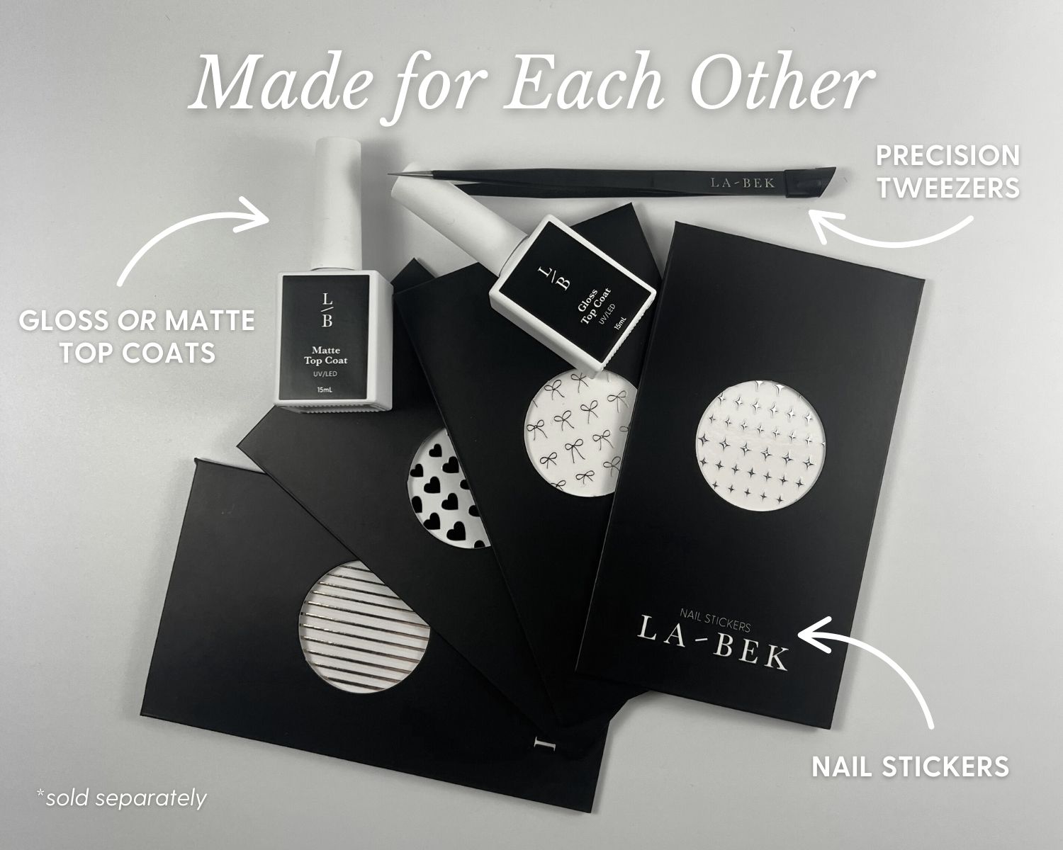 Silver Stars Nail Stickers | LA-BEK